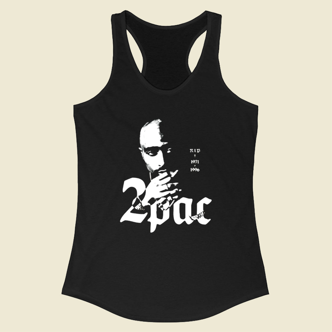 2pac Tupac Shakur King Rap Racerback Tank Top - Grltee.com