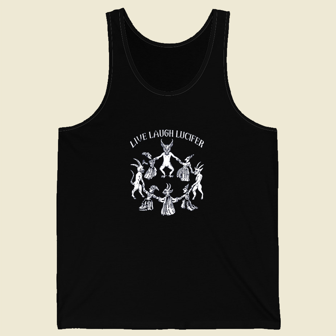 Live Laugh Lucifer 80s Retro Tank Top | Grltee.com
