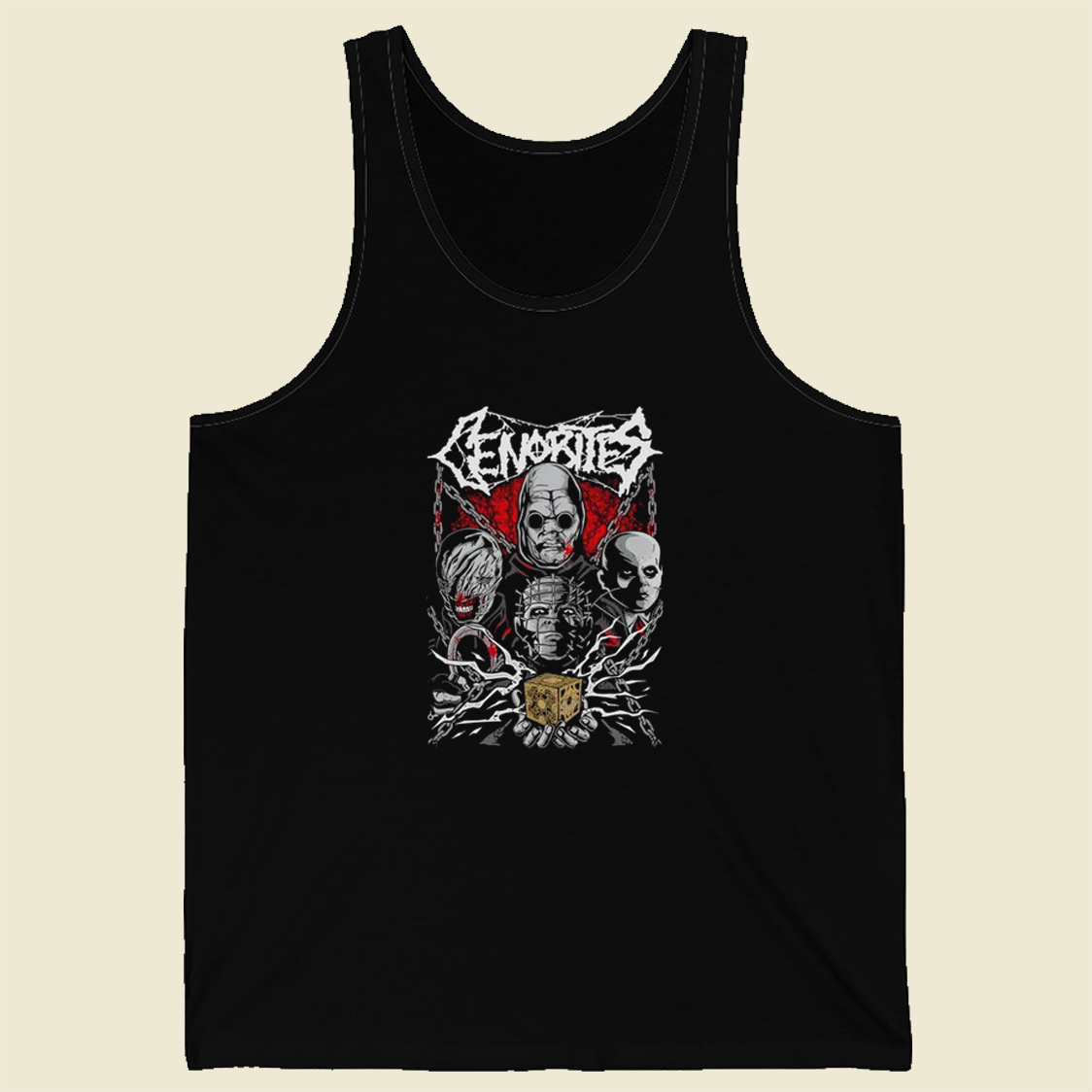 Hellraiser Pinhead Horror Movie Tank Top | Grltee.com